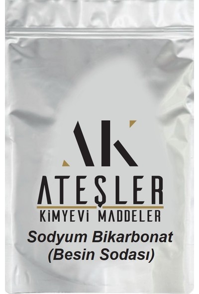 Ateşler Kimyevi Sodyum Bikarbonat Besin Sodası 1 kg Ateşler Kimyevi Sodyum Bikarbonat Besin Sodası 1 kg