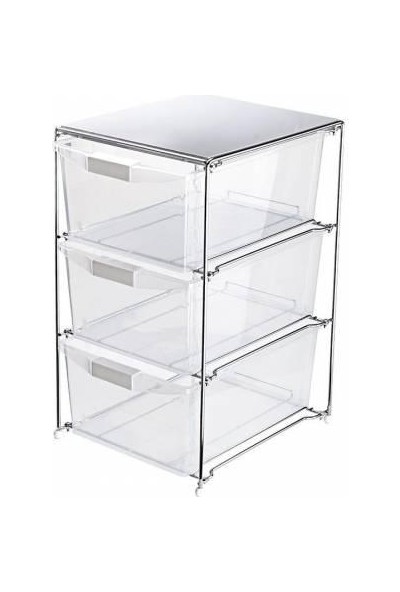 Evistro Çocuk Odası 3 Katlı Organizer Plastik Çekmeceli Dolap