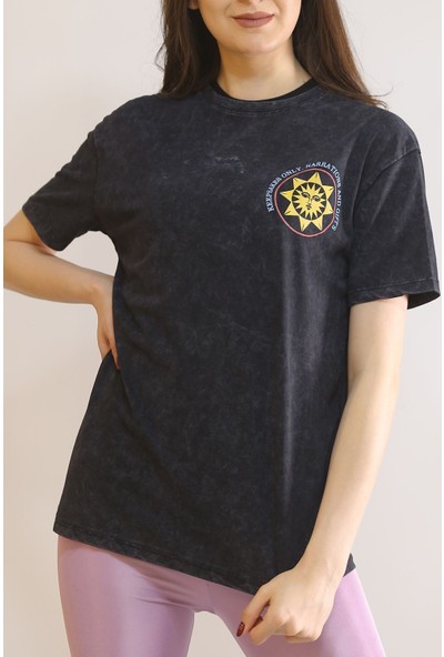 Bernam Butik Ön Arka Baskılı Tişört Siyah Bernam Butik Ön Arka Baskılı Tişört Siyah