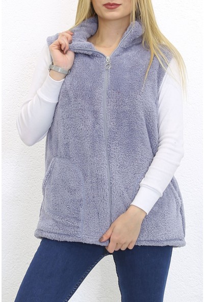 Bernam Butik Fermuarlı Kürk Yelek Açıkmavi1 Bernam Butik Fermuarlı Kürk Yelek Açıkmavi1