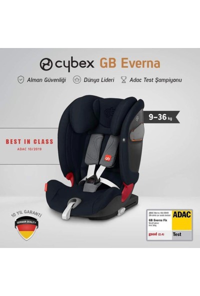 Cybex Adac'lı Cybex GB Everna 9-36 kg Isofix Bebek Oto Koltuğu Cybex Adac'lı Cybex GB Everna 9-36 kg Isofix Bebek Oto Koltuğu