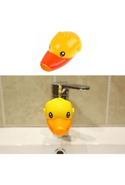 Safestore Çocuklar Için Eğitici ve Güvenli Musluk Uzatıcı Genişletici Başlık Aparatı Ördek Figürlü