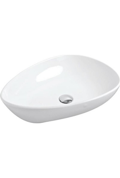 Güral Royal Beyaz Badem Mobilya Üstü Lavabo