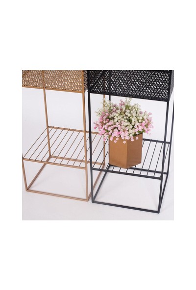 Modern Iskandinav Metal Hasır Saksılık Sepet