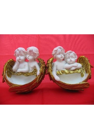 Qalitte Qqc 2li Duvar Motifi Melek 11X5.5X11.7 cm Qalitte Qqc 2li Duvar Motifi Melek 11X5.5X11.7 cm