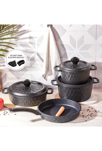 Karaca Diamond Döküm 7 Parça Tencere Seti Karaca Diamond Döküm 7 Parça Tencere Seti