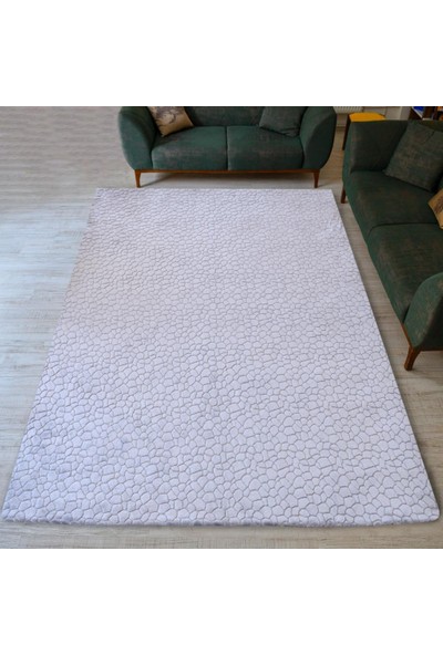 Prado Wellsoft Kumaş Halı Örtüsü Küçük Taş Gri 150X230 cm