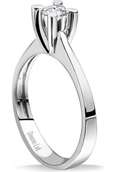 Diamond Line-Gülaylar 0,16 Karat Pırlanta Tektaş Yüzük