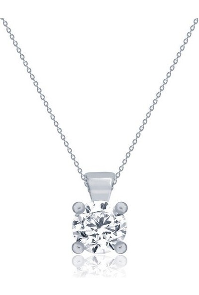 Diamond Line-Gülaylar 0,17 Karat Pırlanta Tektaş Kolye