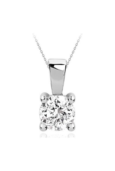 Diamond Line-Gülaylar 0,13 Karat Pırlanta Tektaş Kolye