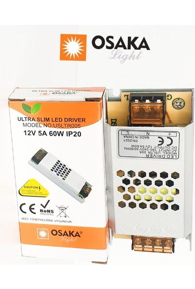 Osaka 12V 5A 60W Ultra Slim LED Driver Trafo Osaka 12V 5A 60W Ultra Slim LED Driver Trafo