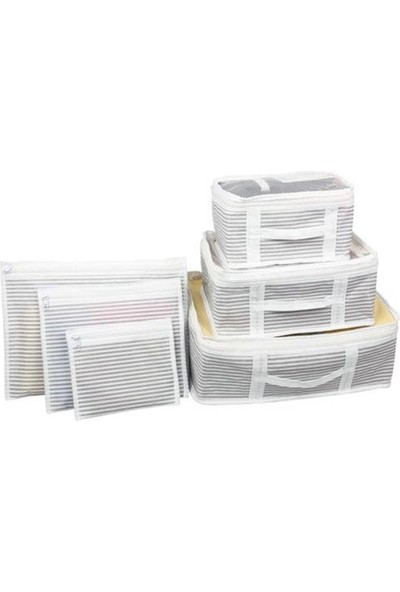 Ega Toptan Bavul Içi Düzenleyici Valiz Organizer 6 Lı Set - Çizgili Ega Toptan Bavul Içi Düzenleyici Valiz Organizer 6 Lı Set - Çizgili