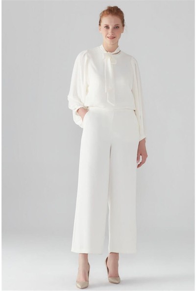 Zühre Bol Paça Ekru Pantolon P-0013