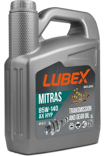 Lubex Mitras AX HYP 85W-140 3 Litre Şanzıman Yağı ( Üretim Yılı: 2021 ) Lubex Mitras AX HYP 85W-140 3 Litre Şanzıman Yağı ( Üretim Yılı: 2021 )