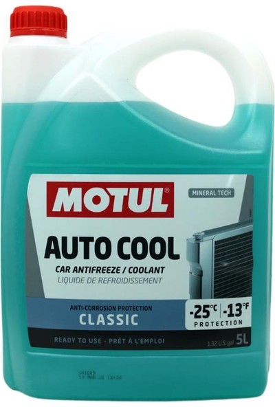 Motul Auto Cool Classic -25°C Yeşil Antifriz 5 Litre Motul Auto Cool Classic -25°C Yeşil Antifriz 5 Litre