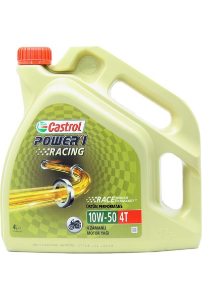 Castrol Power 1 Racing 4T 10w50 - 4 Lt - Motorsiklet Yağı Castrol Power 1 Racing 4T 10w50 - 4 Lt - Motorsiklet Yağı