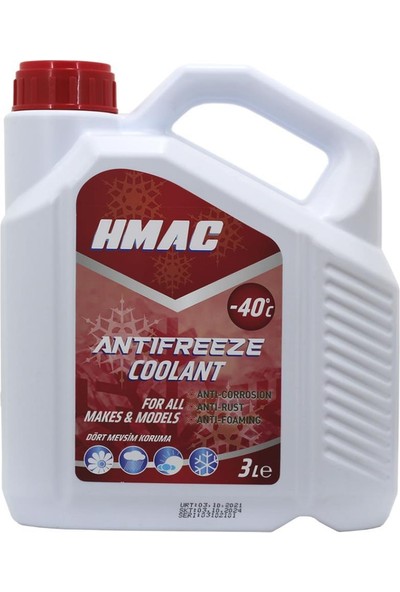 H-Mac Organik Kırmızı Antifriz -40°C 3 Lt H-Mac Organik Kırmızı Antifriz -40°C 3 Lt