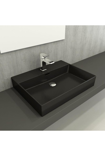 Bocchi Mialno Lavabo 60 cm - Mat Siyah