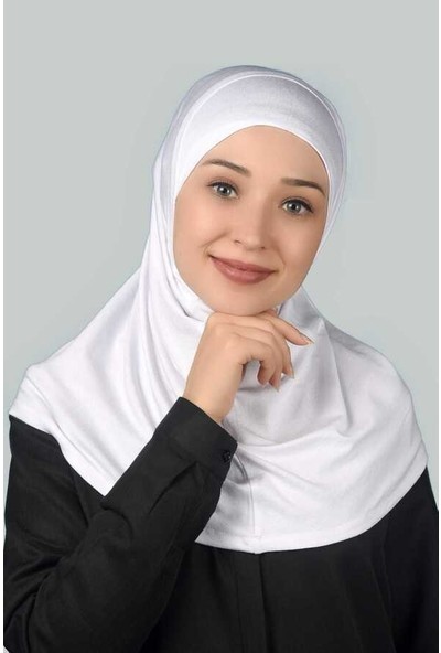Al-Tobeh Turlu Hijab - Tek Parça -Beyaz Al-Tobeh Al-Tobeh Turlu Hijab - Tek Parça -Beyaz Al-Tobeh