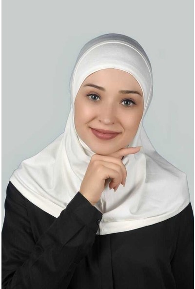 Al-Tobeh Turlu Hijab - Tek Parça - Ekru Al-Tobeh Al-Tobeh Turlu Hijab - Tek Parça - Ekru Al-Tobeh