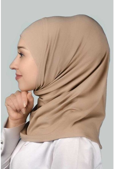 Al-Tobeh Turlu Hijab - Tek Parça - Koyu Bej Al-Tobeh Al-Tobeh Turlu Hijab - Tek Parça - Koyu Bej Al-Tobeh