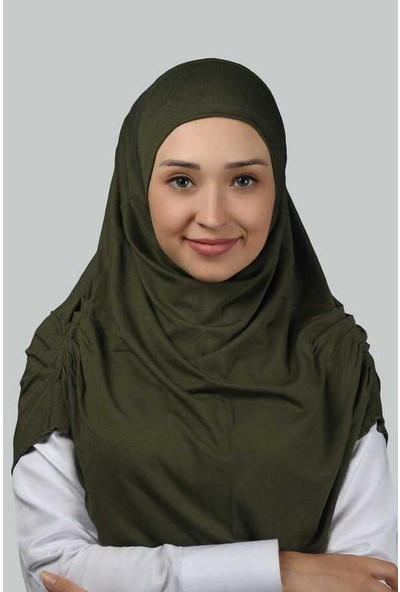 Al-Tobeh Desen Lastikli Pratik Eşarp - Haki Al-Tobeh Al-Tobeh Desen Lastikli Pratik Eşarp - Haki Al-Tobeh