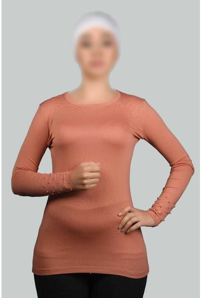 Al-Tobeh Boncuklu Uzun Kollu Body (Beden 2) - Kiremit Al-Tobeh Al-Tobeh Boncuklu Uzun Kollu Body (Beden 2) - Kiremit Al-Tobeh