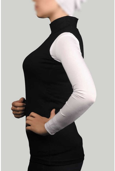 Al-Tobeh Sıfır Kol Boğazlı Body - Siyah Al-Tobeh