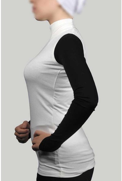Al-Tobeh Sıfır Kol Boğazlı Body - Ekru Al-Tobeh Al-Tobeh Sıfır Kol Boğazlı Body - Ekru Al-Tobeh