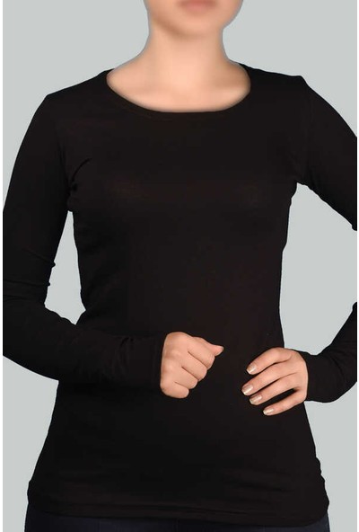 Al-Tobeh Uzun Kollu Body - Siyah Al-Tobeh