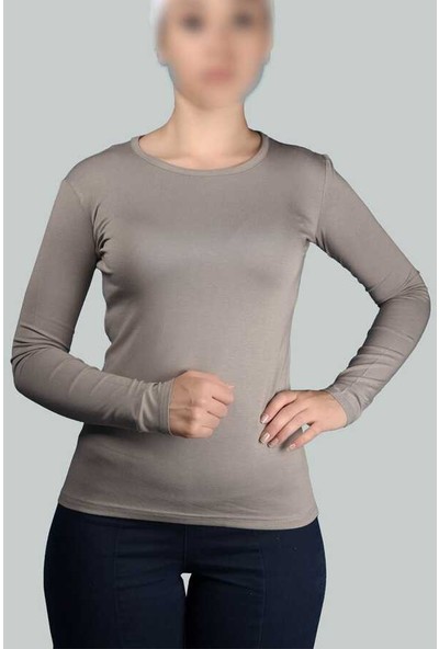 Al-Tobeh Uzun Kollu Body - Açık Vizon Al-Tobeh