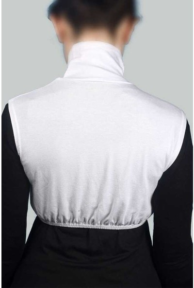 Al-Tobeh Sıfır Kol Yarım Body - Beyaz Al-Tobeh