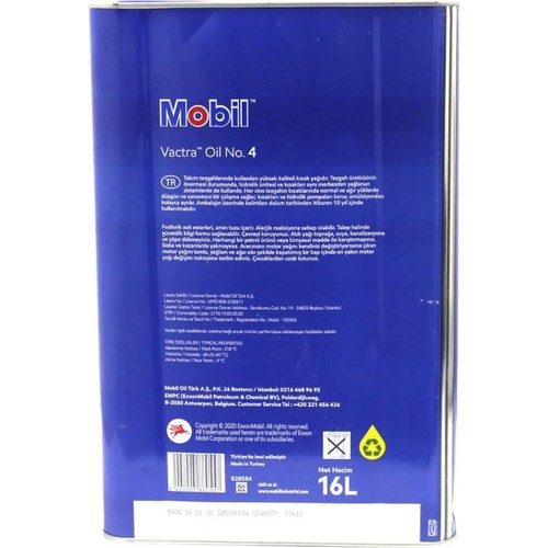Mobil Vactra Oil No:4 16 Litre Kızak Yağı Fiyatı