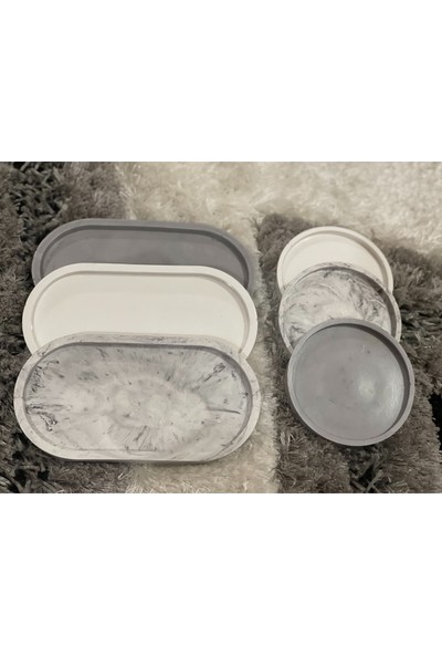 SG Concept 6'lı Beton Oval ve Yuvarlak Sunumluk Seti (Gri) Organizer Takı Tabağı Bardak Altlığı Mumluk Saksılık SG Concept 6'lı Beton Oval ve Yuvarlak Sunumluk Seti (Gri) Organizer Takı Tabağı Bardak Altlığı Mumluk Saksılık
