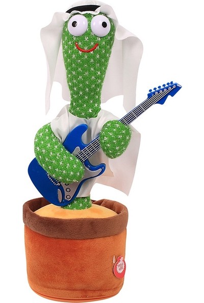 Mi Land Dans Eden Peluş Işıklı Konuşan Çılgın Kaktüs Oyuncak Şarjlı Kıyafetli ve Gitarlı Mi Land Dans Eden Peluş Işıklı Konuşan Çılgın Kaktüs Oyuncak Şarjlı Kıyafetli ve Gitarlı