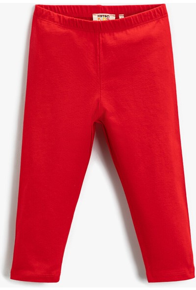 Koton Kız Çocuk Basic Kapri Tayt Pamuklu