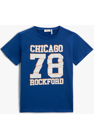 Koton Şehir Baskılı Kısa Kollu Tişört Pamuklu