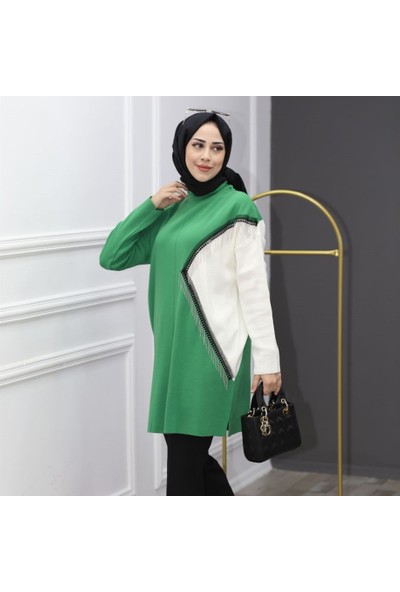 Vaaaymoda Tunik 14519 Nefise Kolları Inci Detay Vaaaymoda Tunik 14519 Nefise Kolları Inci Detay