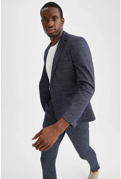 DeFacto Slim Fit Dokulu Blazer Ceket W9254AZ22SP