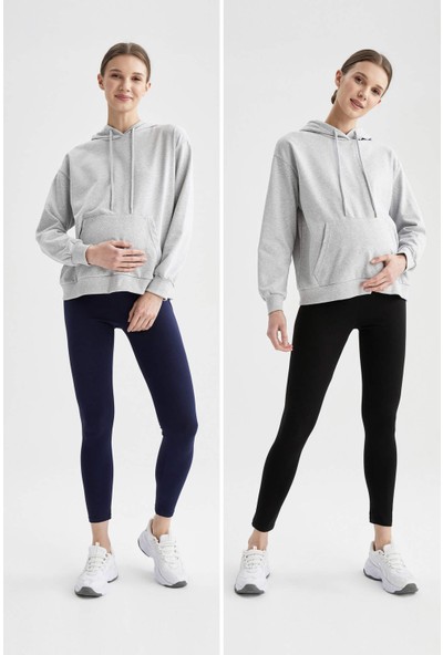 DeFacto Skinny Fit Pamuklu 2'li Hamile Taytı V5753AZ22SP