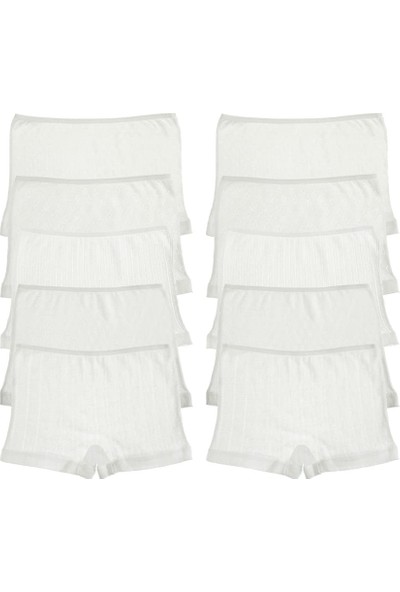 Donella 10'lu %100 Pamuk Kız Çocuk Şort Beyaz - 42733 Donella 10'lu %100 Pamuk Kız Çocuk Şort Beyaz - 42733