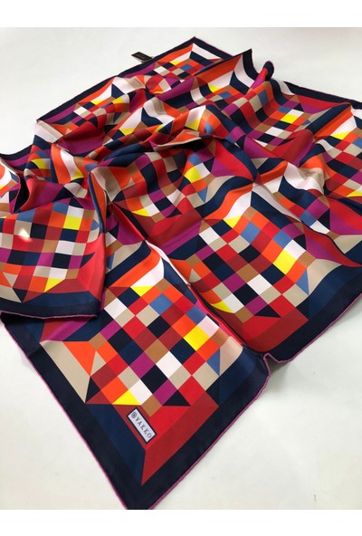 Vakko Lacivert-Bordo Eşarp