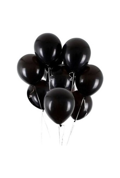 Sidelya Organizasyon 12 Inç Siyah Metalik Balon 10'lu Metalik Balon