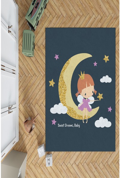 Bilecen Home Ay Desenli Çocuk Halısı Bilecen Home Ay Desenli Çocuk Halısı