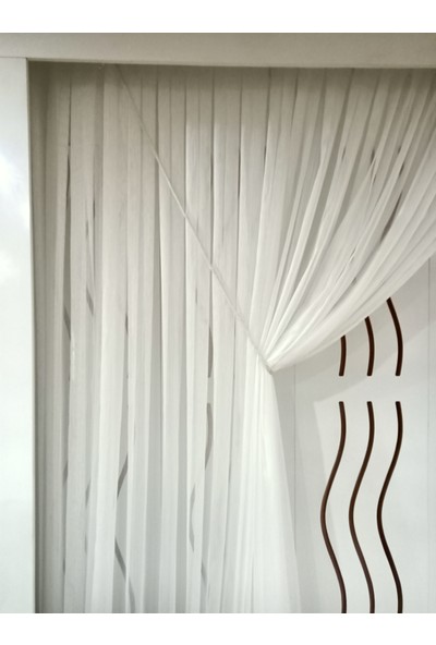 Self Stone Kırık Beyaz Tül & Fon Toplama 3 mt Halat Kordon Broçol Self Stone Kırık Beyaz Tül & Fon Toplama 3 mt Halat Kordon Broçol