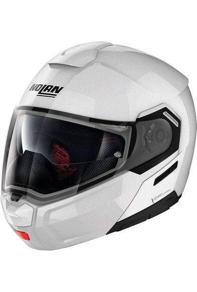 Nolan N90-3 Kask N-Com Metalik Beyaz
