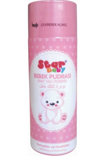 Star Baby Bebek Pudrası Pembe Kız 100 gr Star Baby Bebek Pudrası Pembe Kız 100 gr