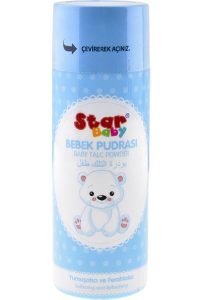 Star Baby Bebek Pudrası Mavi Erkek 100 gr Star Baby Bebek Pudrası Mavi Erkek 100 gr