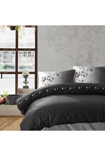 Candy Ranforce Tek Kişilik Nevresim Takımı - Daren Siyah