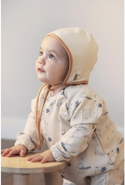 Auntie Me Organik Whitecap 'lama' Bağcıklı Şapka